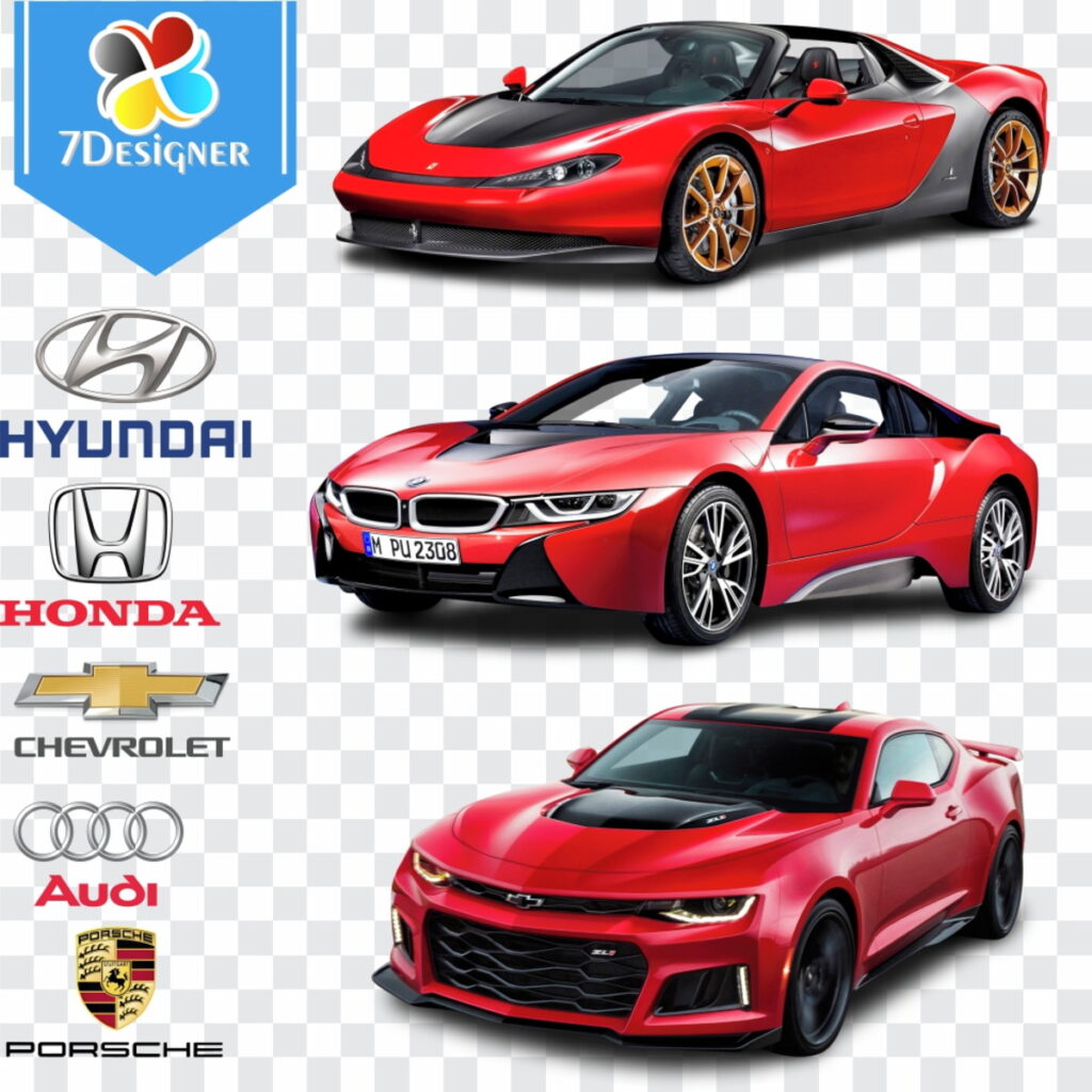 Kit Digital Carros com 564 Imagens em PNG - 7Designer